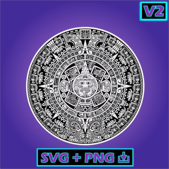 Aztec Calendar Instant Download SVG PNG Cut File - Etsy Australia