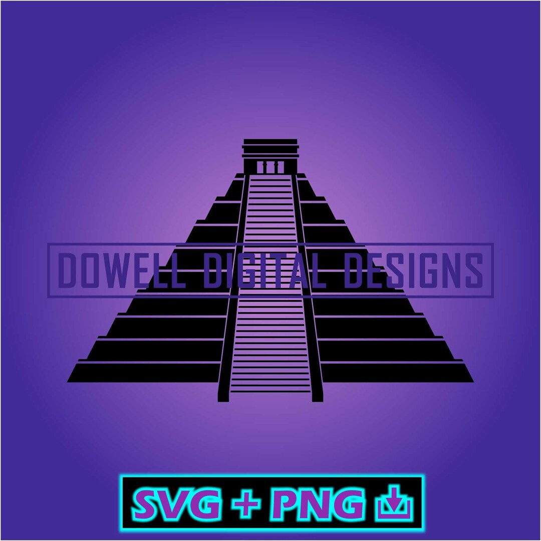 Aztec Temple - Aztec Pyramid - Instant Download - SVG - PNG - Print ...