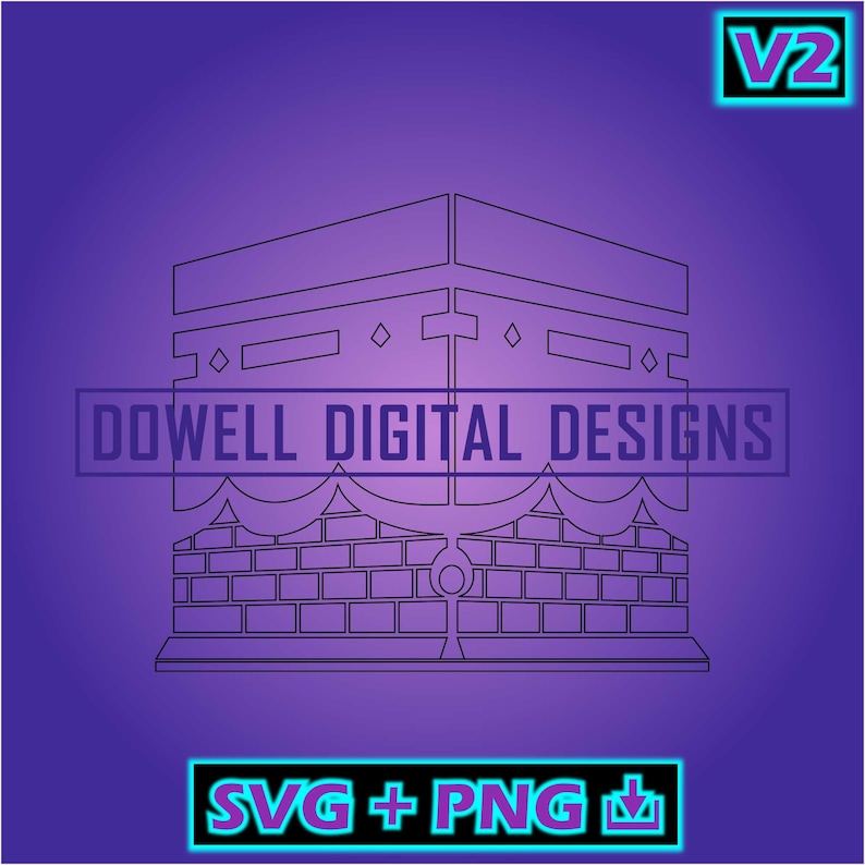 Kaaba - Instant Download - SVG - PNG - Print, Cut File, Mecca, Mosque ...
