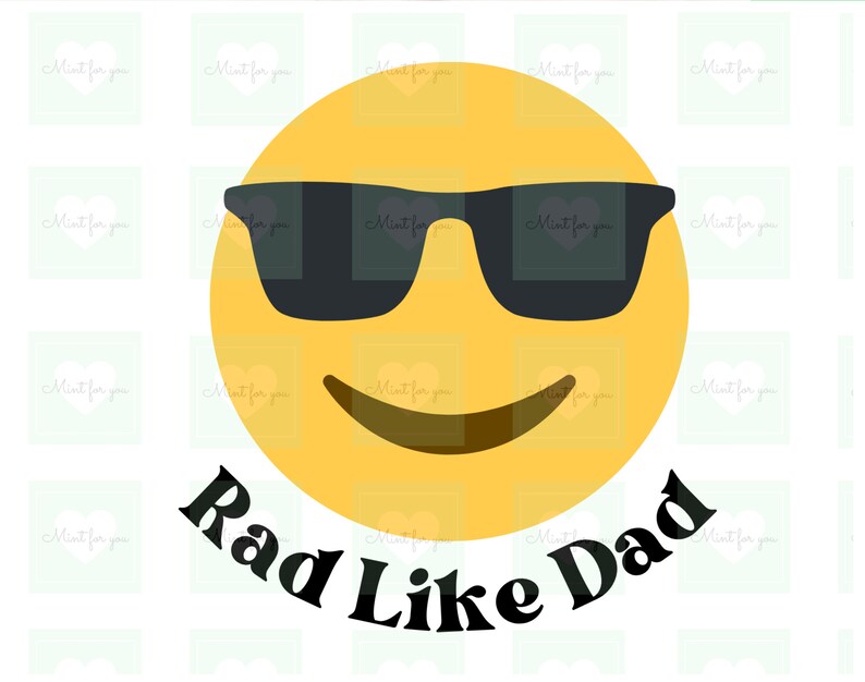 Rad Like Dad PNG. Son, Kid PNG, Sublimation Design. Smile, Emoji PNG ...