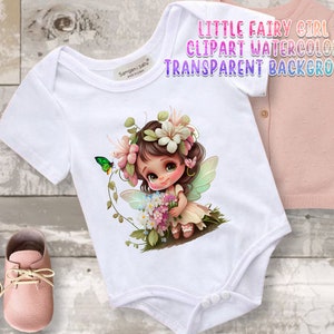 Cute Fairy With Flowers Clipart Bundle PNG Sublimation Designs, Little ...