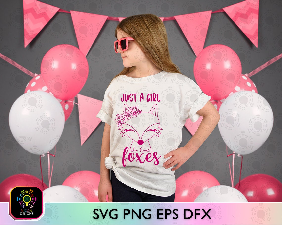 Just a Girl Who Loves Foxes SVG Cute Fox SVG Floral Fox SVG - Etsy