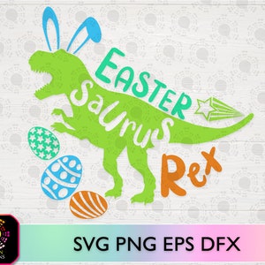 Easter Saurus Rex Svg, Easter Dinosaur Svg, Easter Bunny Saurus Svg, T ...