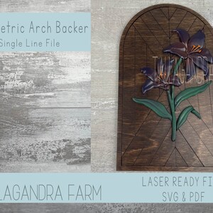 ARCH BACKER Sign Backer Single Line Laser File With - Etsy