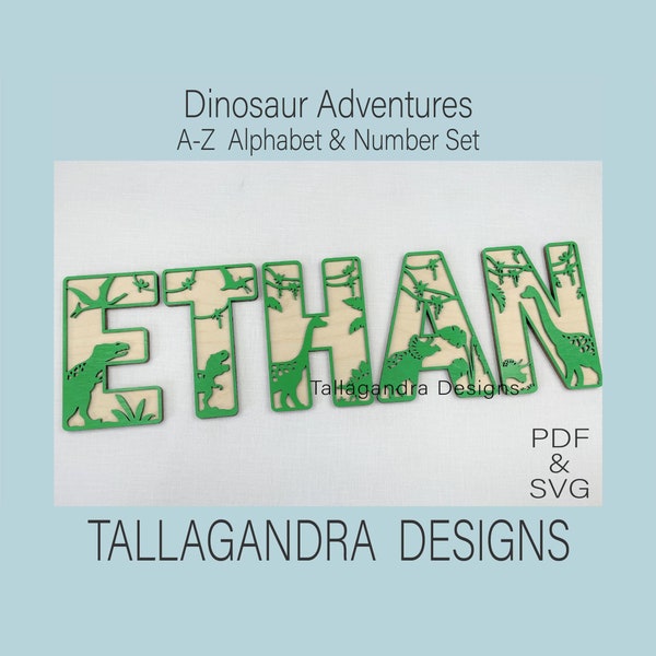 Dinosaur Letters - Etsy