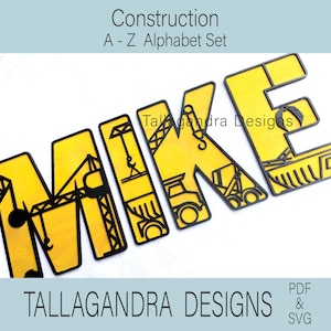 CONSTRUCTION SET - Full 26 Alphabet Letters A-Z / SVG Files - Etsy