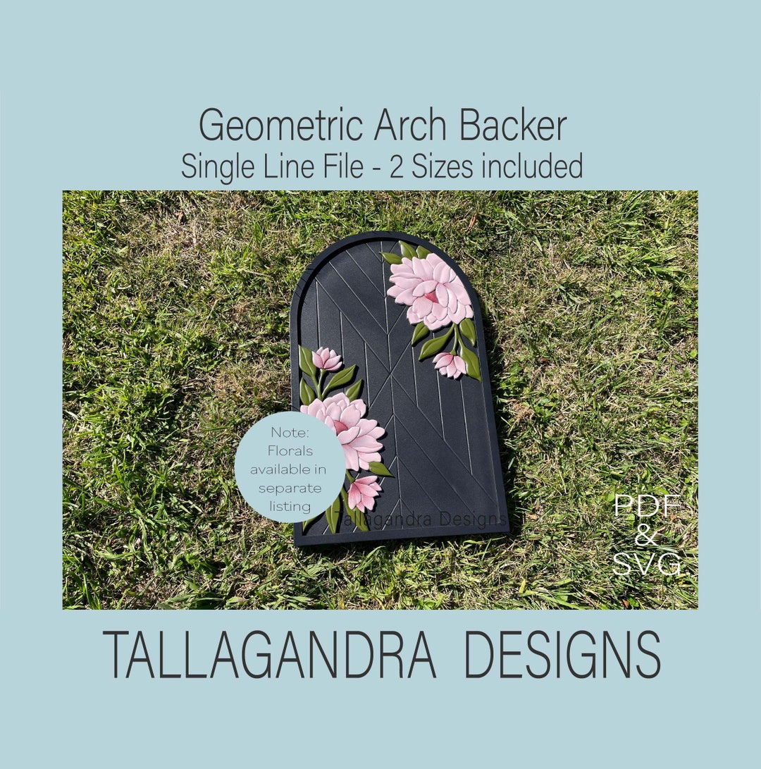 ARCH BACKER - Sign Backer Single Line Laser File With Geometric Pattern ...