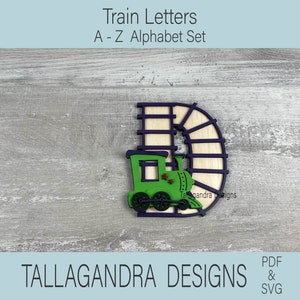 TRAIN LETTER Alphabet Set / Train Track Letter Name Decor / SVG File - Etsy