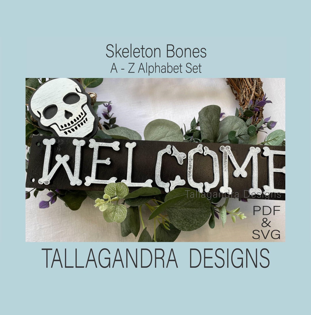 Skeleton Bones Alphabet Letters / Full A-Z Alphabet Set / SVG File - Etsy