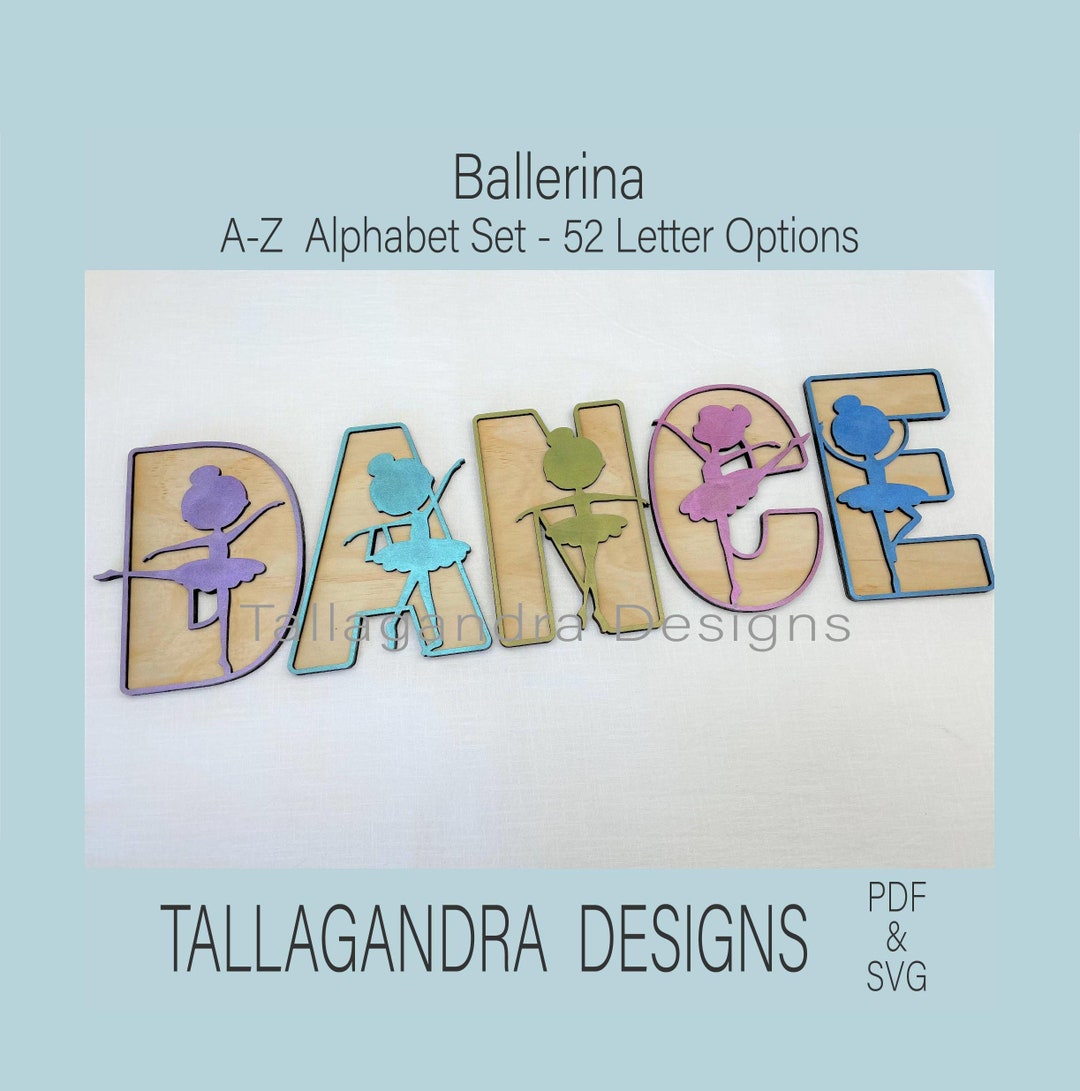 BALLET DANCER Alphabet Set - 52 Letter Options / SVG File - Etsy