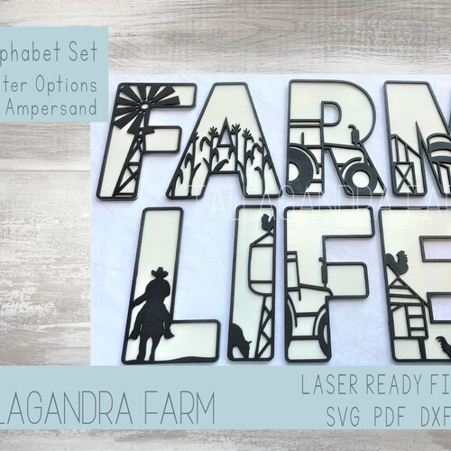 FARMHOUSE Full Alphabet Set With 40 Letter Options / SVG - Etsy