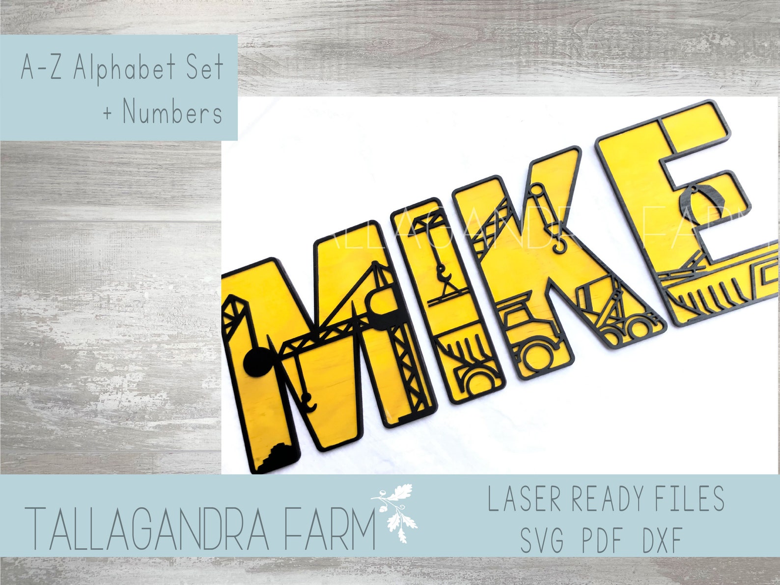 CONSTRUCTION SET Full 26 Alphabet Letters A-Z and Numbers - Etsy