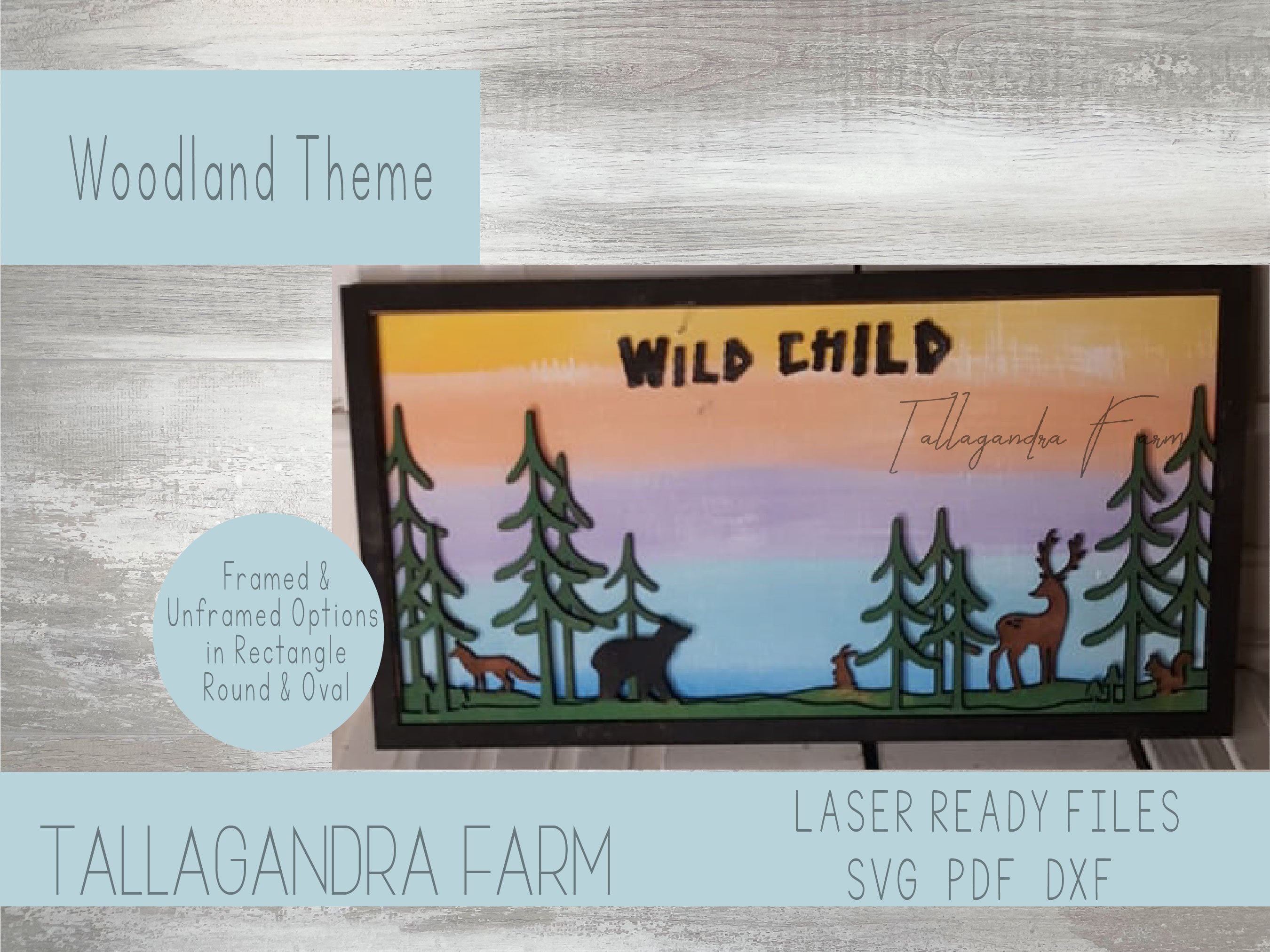 Woodland Animal / Forest Themed Sign Set 6 Options Included - Etsy