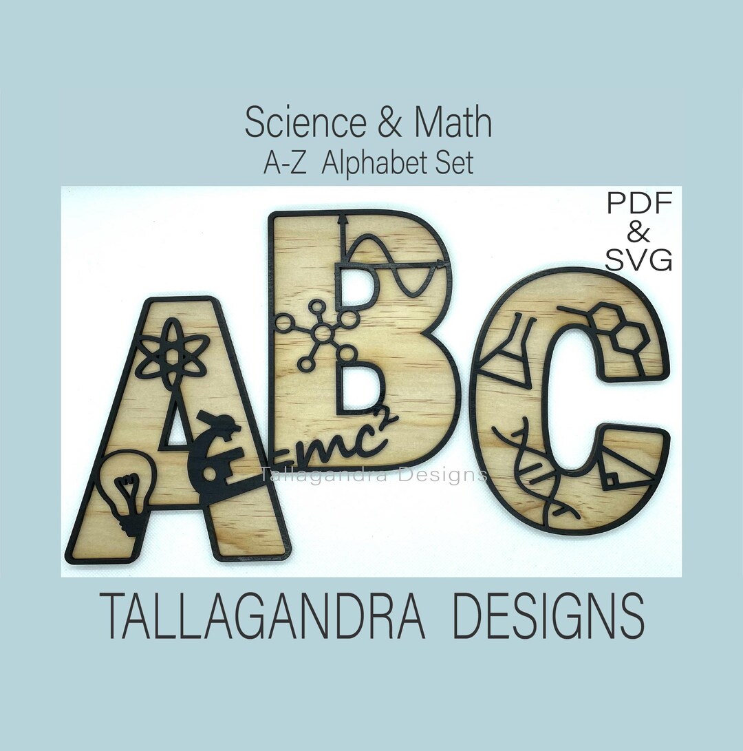 MATHS & SCIENCE ALPHABET - Svg File - Etsy