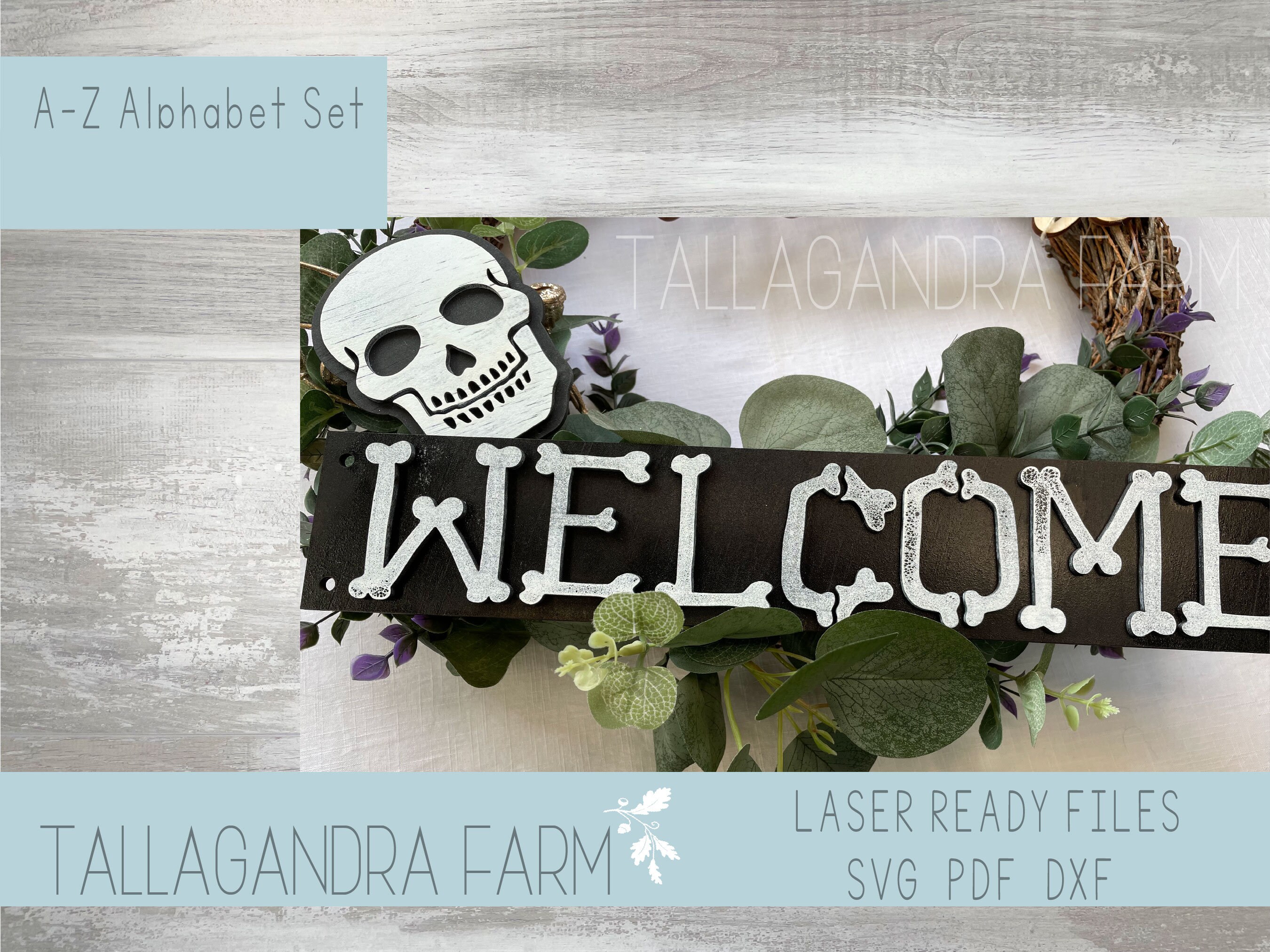 Skeleton Bones Alphabet Letters / Full A-Z Alphabet Set / SVG - Etsy