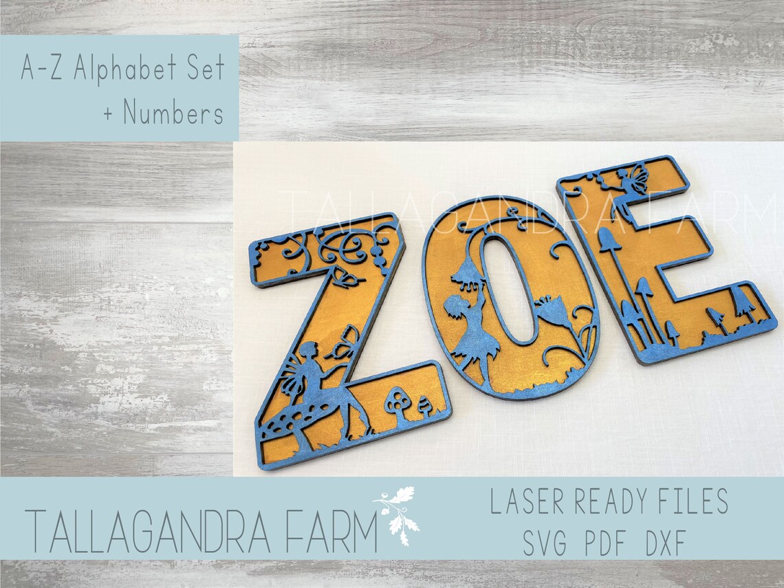 FAIRY MAGIC Full 26 Alphabet Letters A-Z and Numbers 0-9 - Etsy