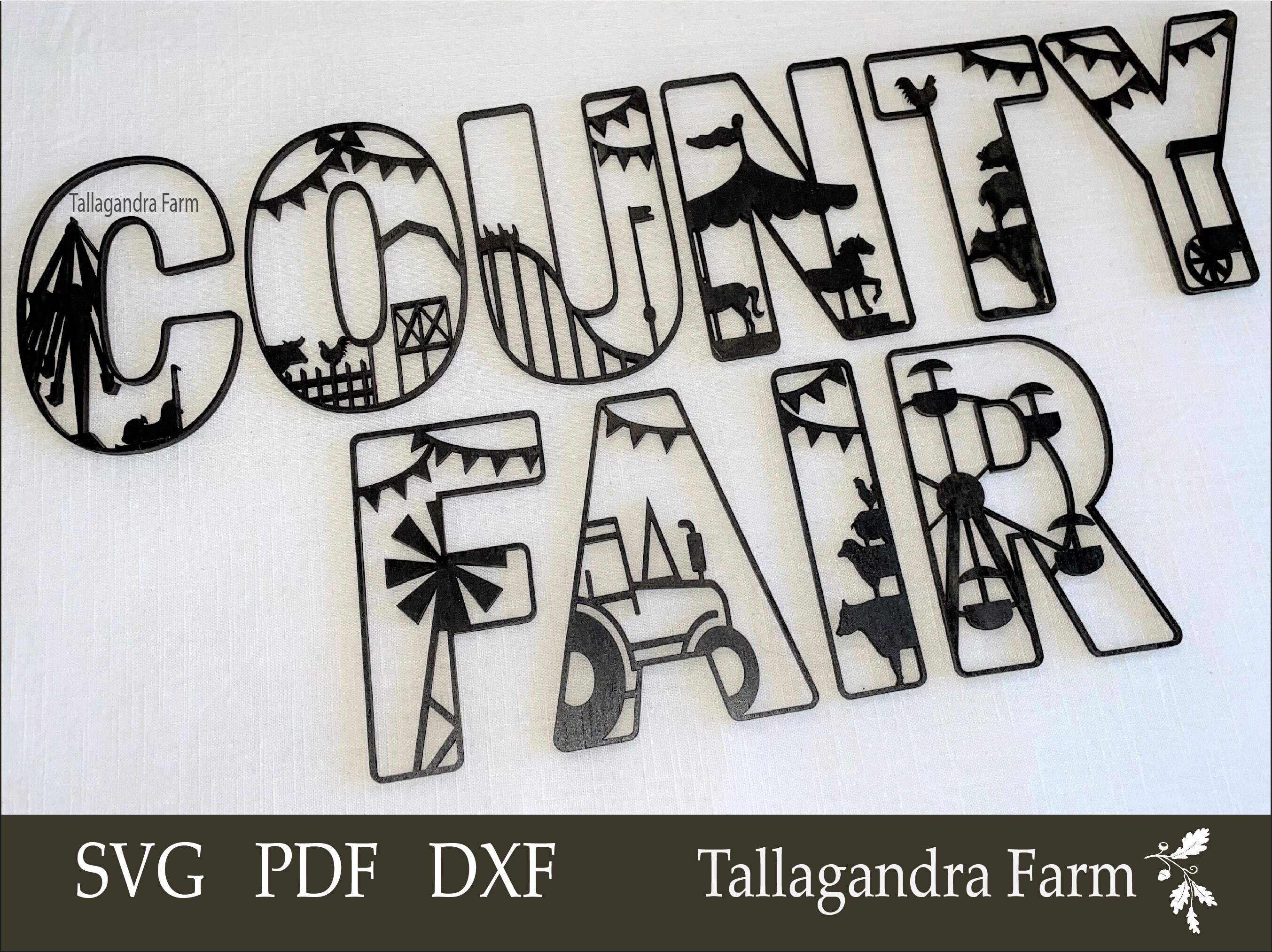 County Fair Signage Letters / SVG Files for County or Country | Etsy