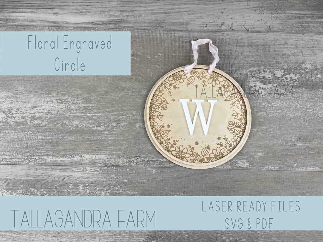 FLORAL ENGRAVE Circle Flower Pattern / Wildflower SVG File - Etsy