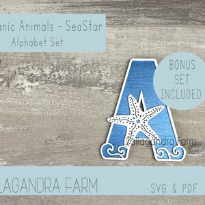 OCEANIC ANIMALS OCTOPUS A to Z Alphabet Set Numbers - Etsy