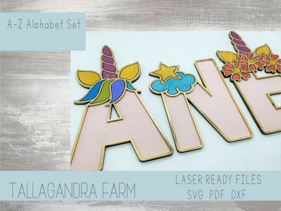 MAGIC UNICORN A Z Alphabet Set / SVG File - Etsy Australia