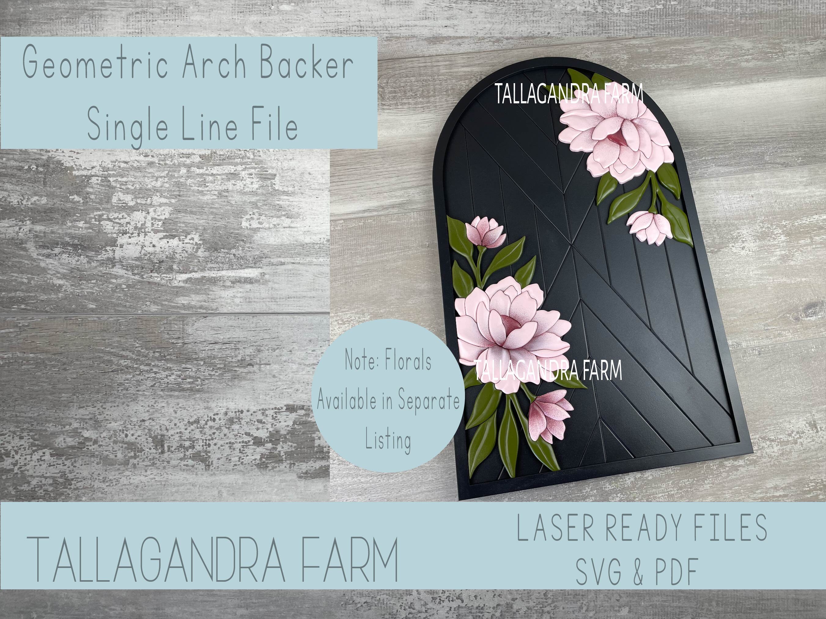 ARCH BACKER Sign Backer Single Line Laser File With - Etsy Canada