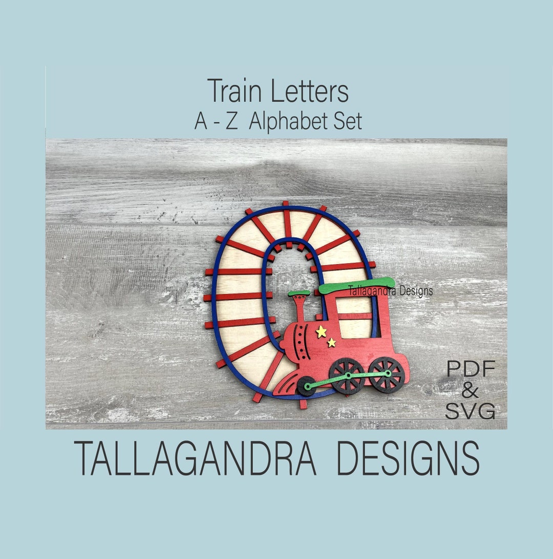 TRAIN LETTER Alphabet Set / Train Track Letter Name Decor / SVG File - Etsy
