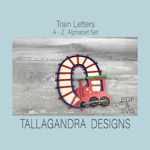 TRAIN LETTER Alphabet Set / Train Track Letter Name Decor / SVG File - Etsy
