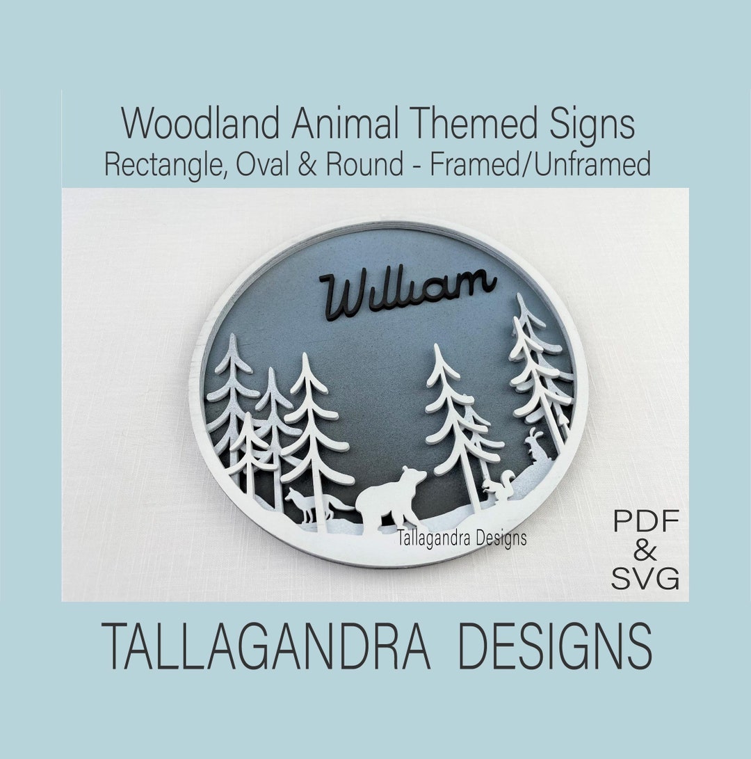 Woodland Animal / Forest Themed Sign Set | 6 Options Included - Laser ...