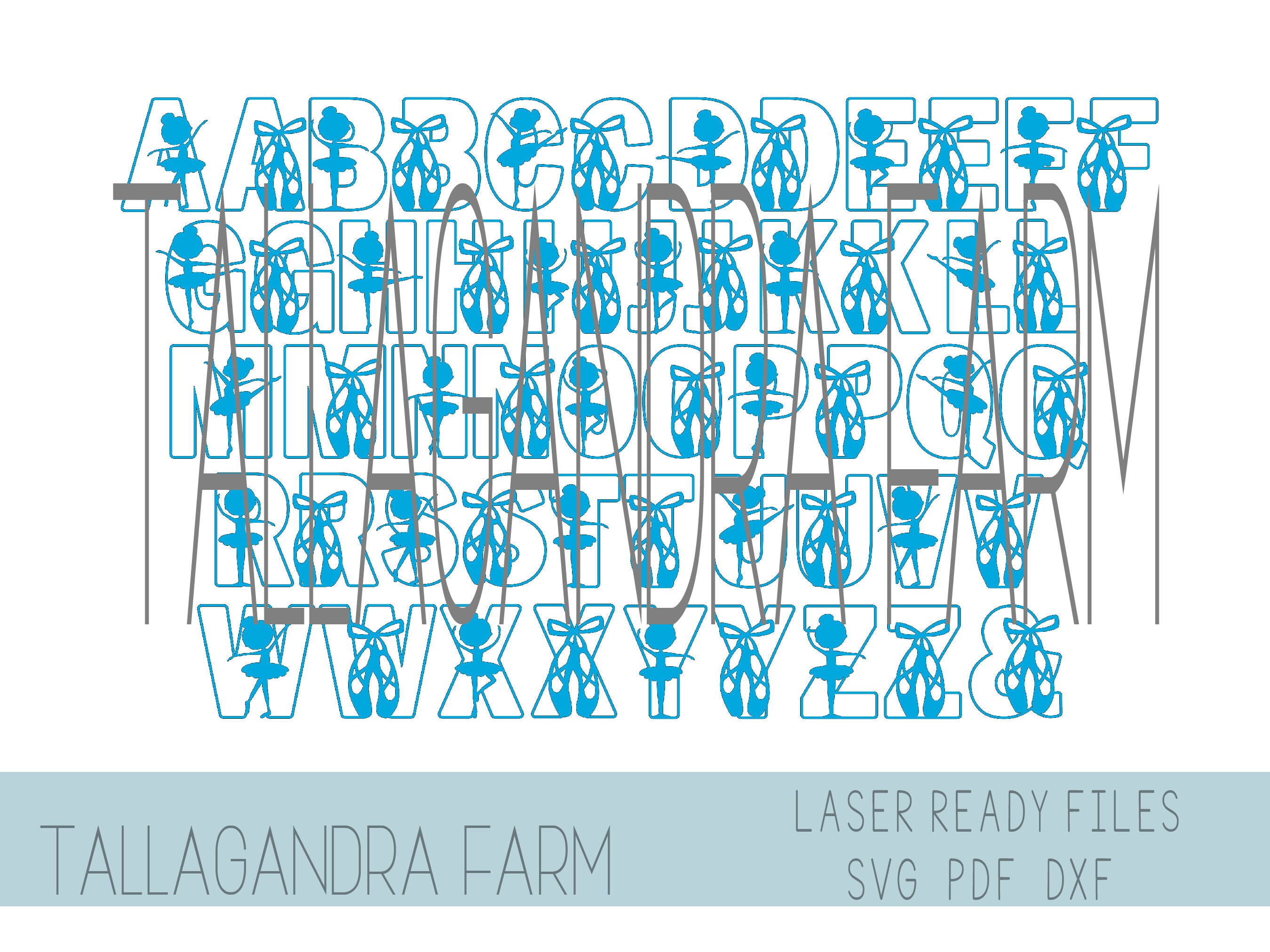 BALLET DANCER Alphabet Set 52 Letter Options / SVG File - Etsy