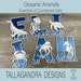 OCEANIC ANIMALS - WHALE - A to Z Alphabet Set + Numbers - Svg File - Etsy