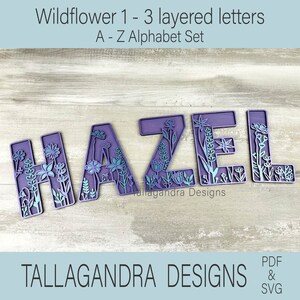 WILDFLOWER Alphabet Set Full 26 Letters / SVG File - Etsy UK