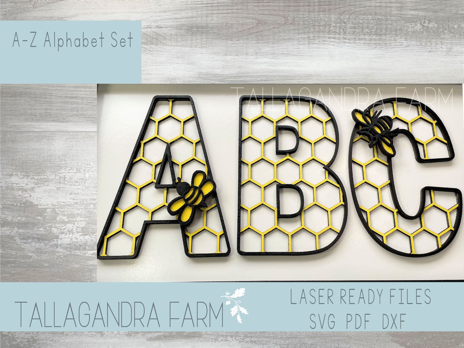 BEEHIVE Alphabet Set Full 26 Letters / SVG File - Etsy