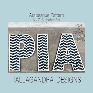 Arabesque Pattern Alphabet A-Z Set / SVG File - Etsy