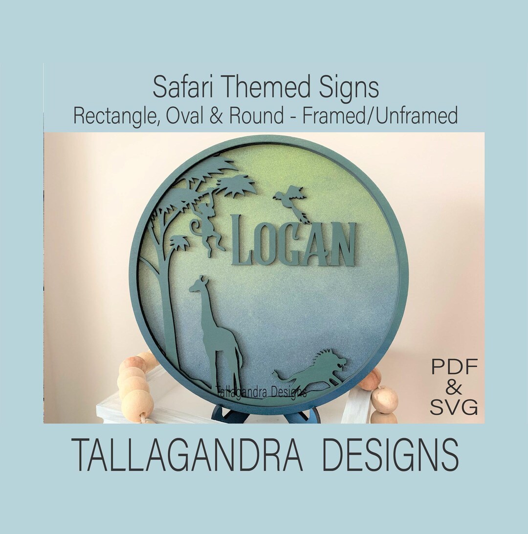 Safari Themed Sign Set | 6 Options Included - Laser SVG File - Etsy