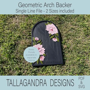 ARCH BACKER - Sign Backer Single Line Laser File With Geometric Pattern ...