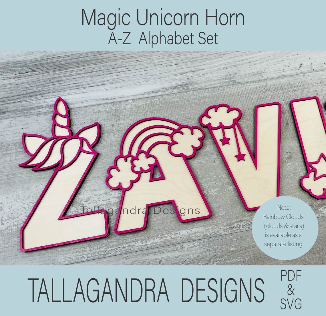 MAGIC UNICORN A - Z Alphabet Set / SVG File - Etsy Canada