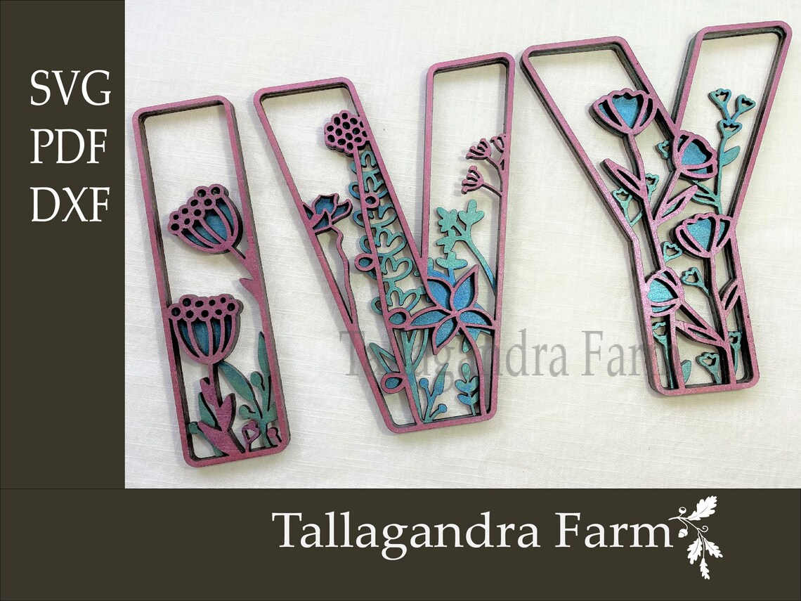 WILDFLOWER Alphabet Set Full 26 Letters / SVG File | Etsy