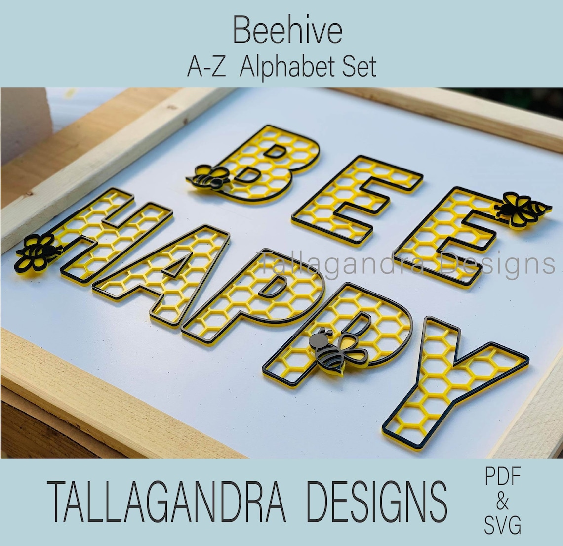 BEEHIVE Alphabet Set - Full 26 Letters / SVG File - Etsy