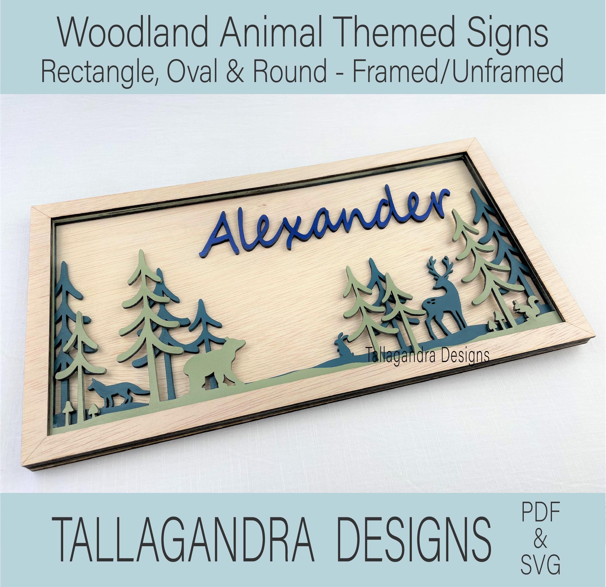 Woodland Animal / Forest Themed Sign Set | 6 Options Included - Laser ...