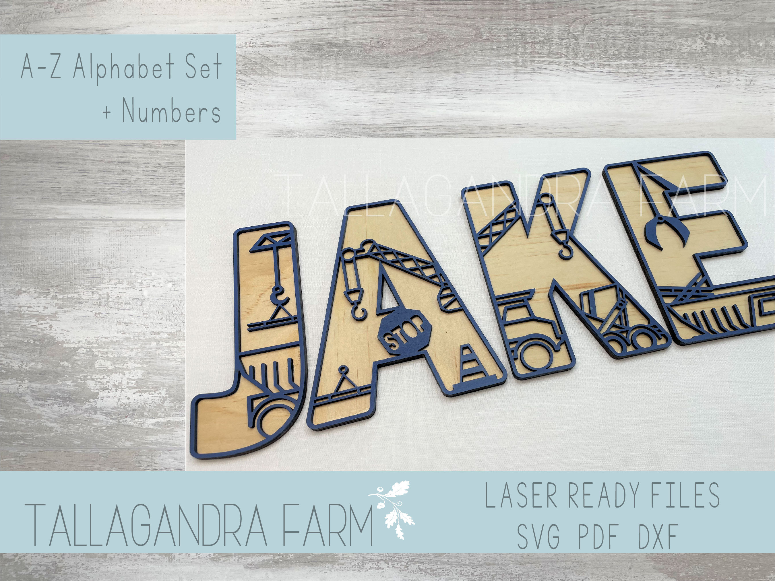 CONSTRUCTION SET Full 26 Alphabet Letters A-Z and Numbers - Etsy