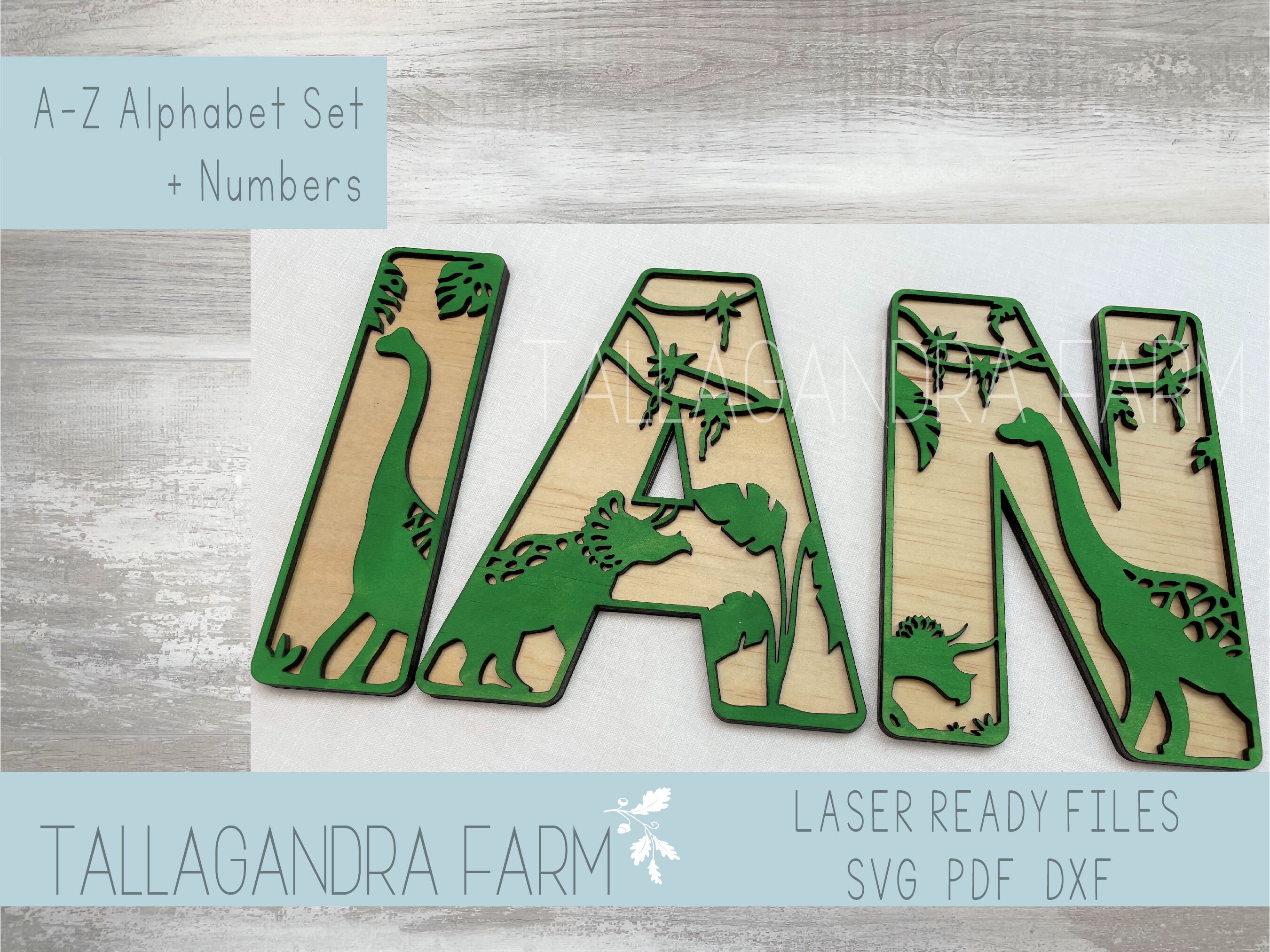 DINOSAUR ADVENTURES Full 26 Alphabet Letters A-Z and Numbers - Etsy