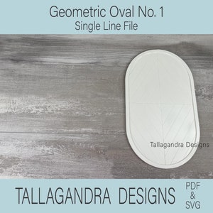 OVAL BACKER Single Line Laser File With Geometric Pattern / SVG File - Etsy