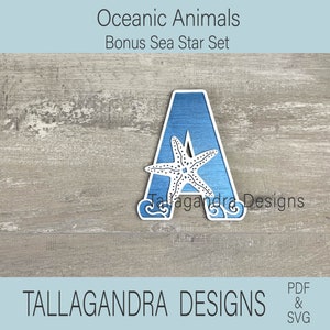 OCEANIC ANIMALS - WHALE - A to Z Alphabet Set + Numbers - Svg File - Etsy