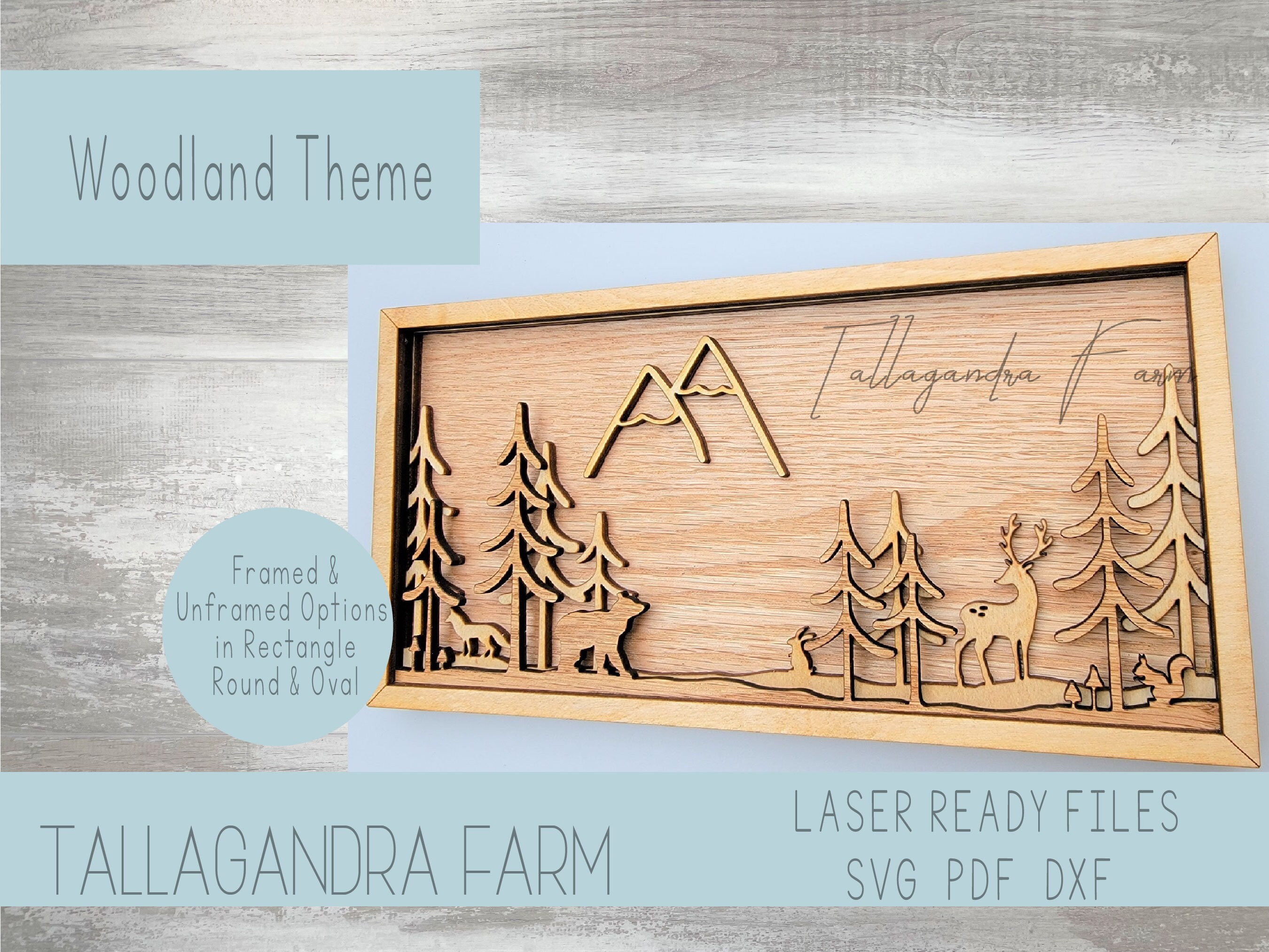 Woodland Animal / Forest Themed Sign Set 6 Options Included - Etsy