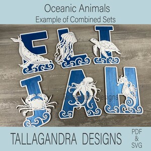 OCEANIC ANIMALS - CRAB - A to Z Alphabet Set + Numbers - Svg File - Etsy