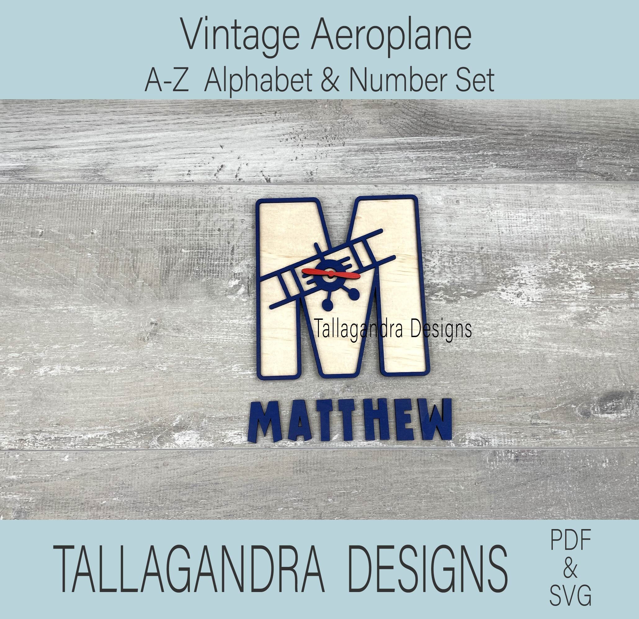 VINTAGE PLANE - A to Z Alphabet Set + Numbers Aeroplanes - SVG File - Etsy