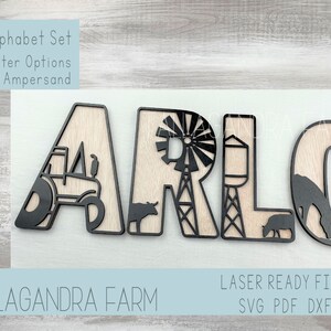 FARMHOUSE Full Alphabet Set With 40 Letter Options / SVG - Etsy