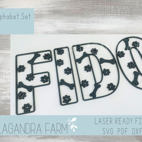 Dog Alphabet Letter Svg Bundle Dog A-z Font Svg Dog Lover - Etsy