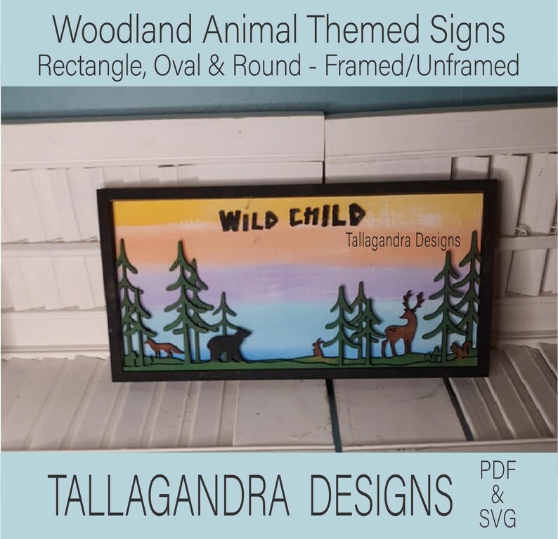 Woodland Animal / Forest Themed Sign Set | 6 Options Included - Laser ...