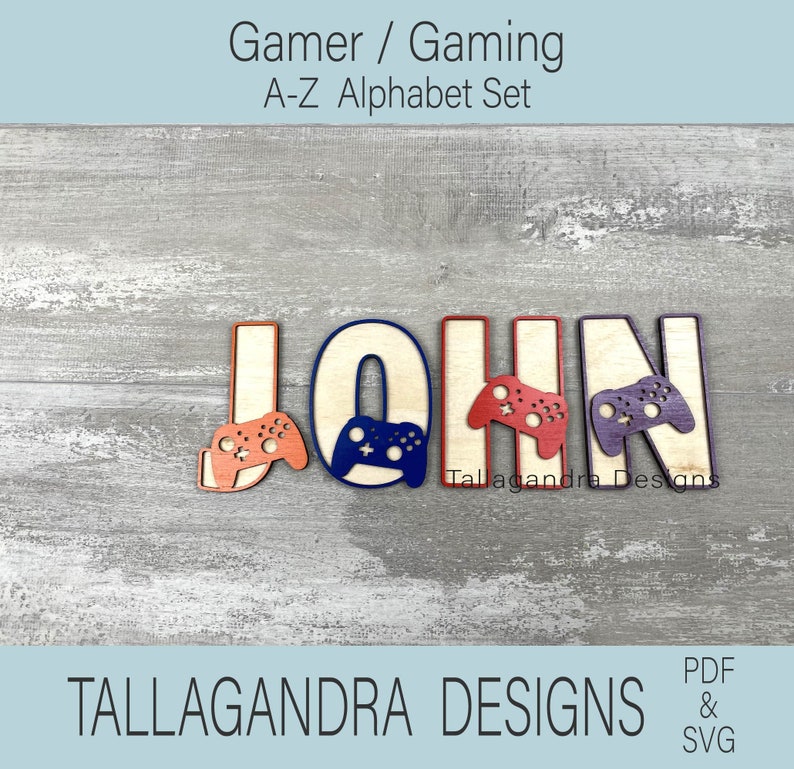 GAMING LETTERS - A to Z Alphabet Set + Numbers - SVG File - Etsy
